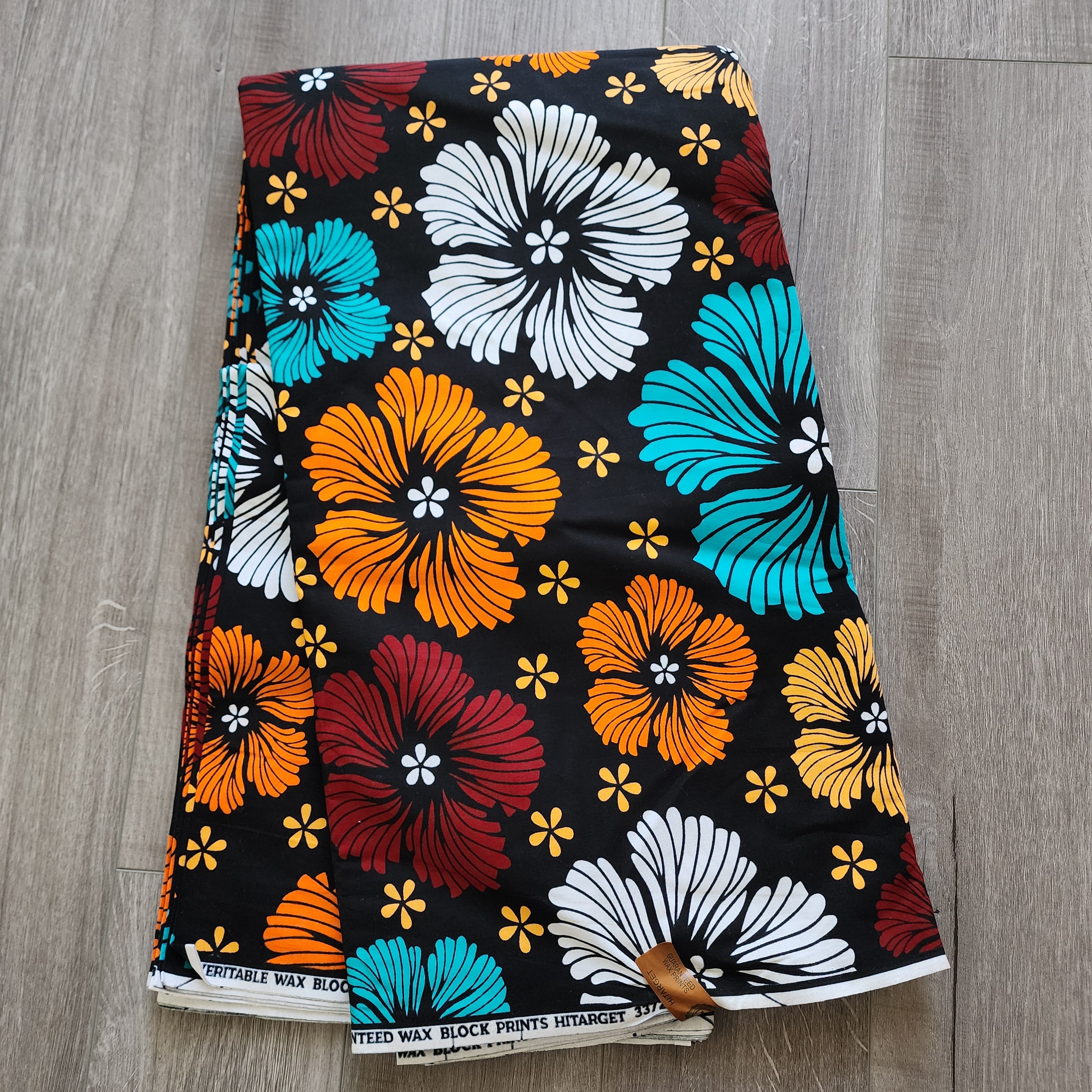 Black Multicolor Ankara Fabric, 100% Cotton Fabric, Phoenix Hitarget F ...