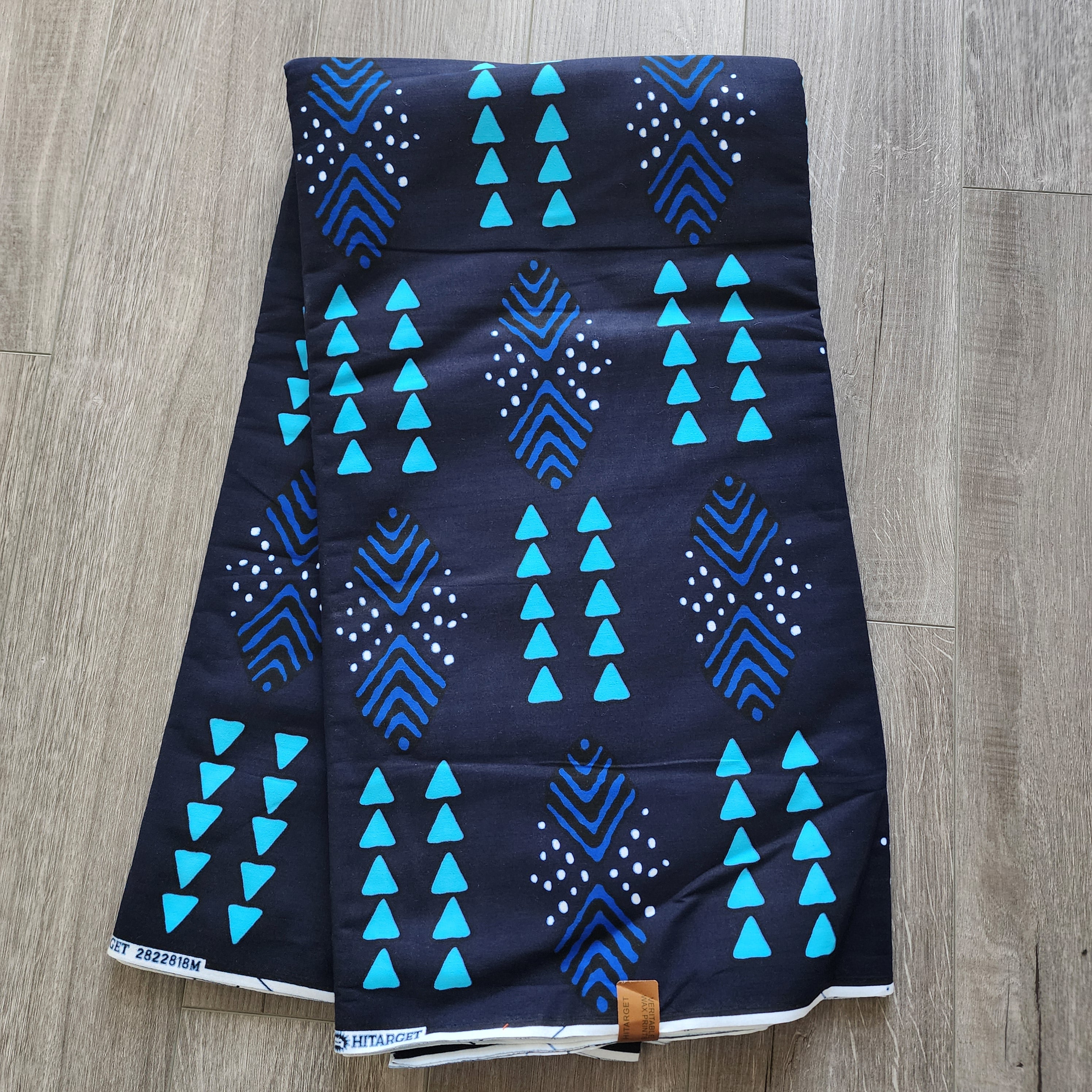 Navy and Blue Ankara Fabric, 100% Cotton Fabric, Phoenix Hitarget Anka ...
