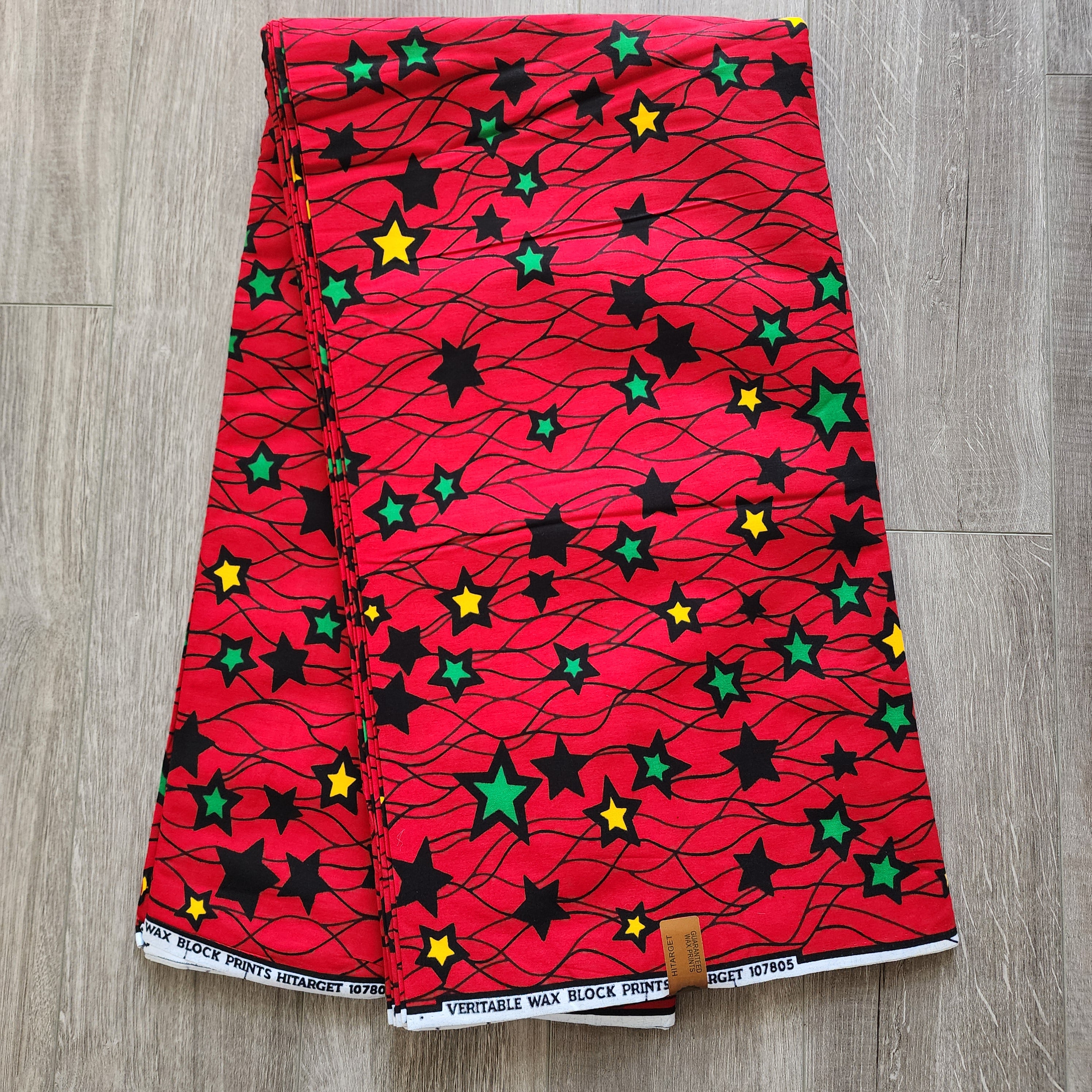 Red Star Ankara Fabric, 100% Cotton Fabric, Phoenix Hitarget Ankara Fa ...