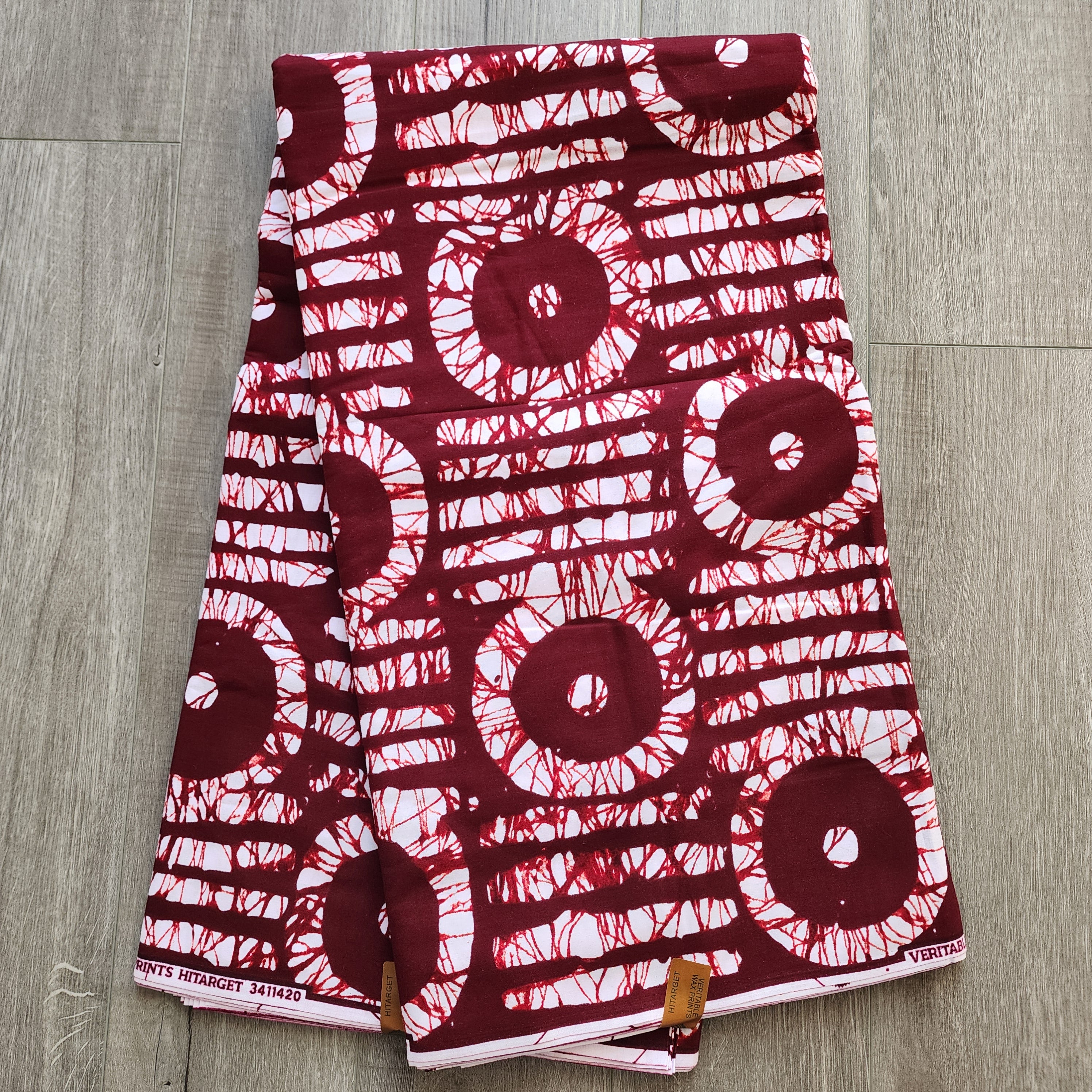Maroon and White Ankara Fabric, 100% Cotton Fabric, Phoenix Hitarget A ...
