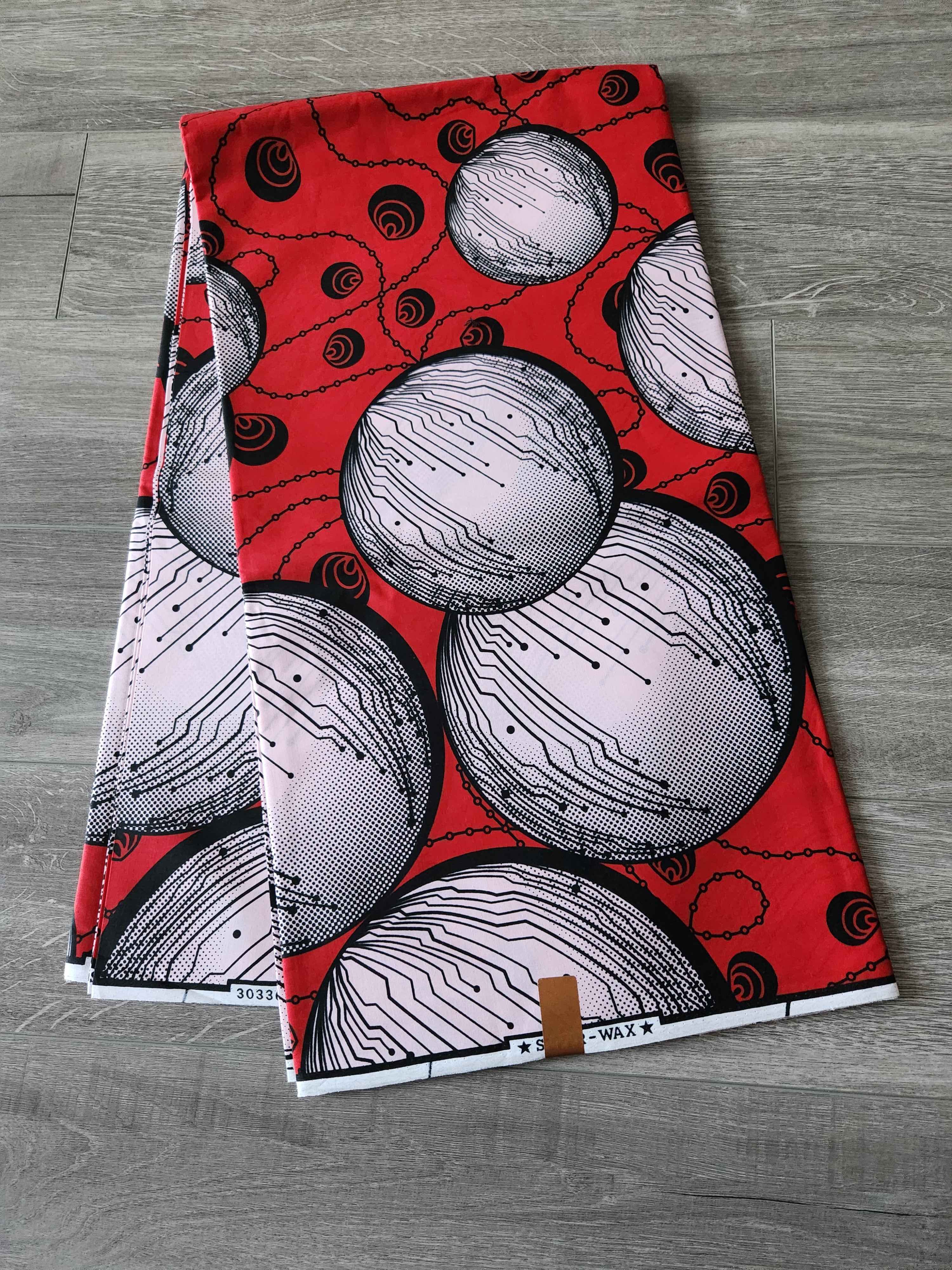 Red African Ankara Print Fabric – Afrique Clothing store