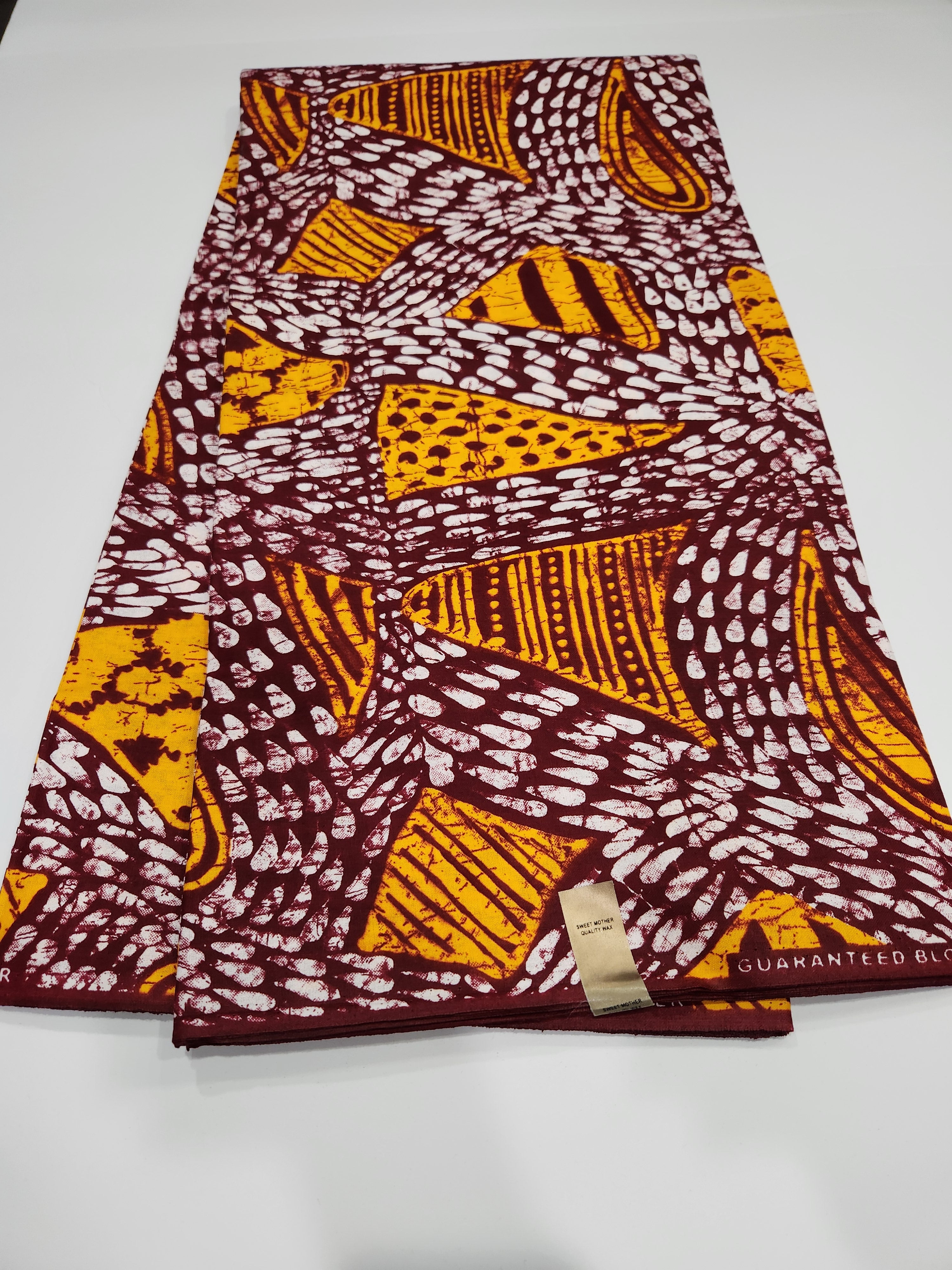 Peach and Maroon Ankara Print Fabric – Afrique Clothing store