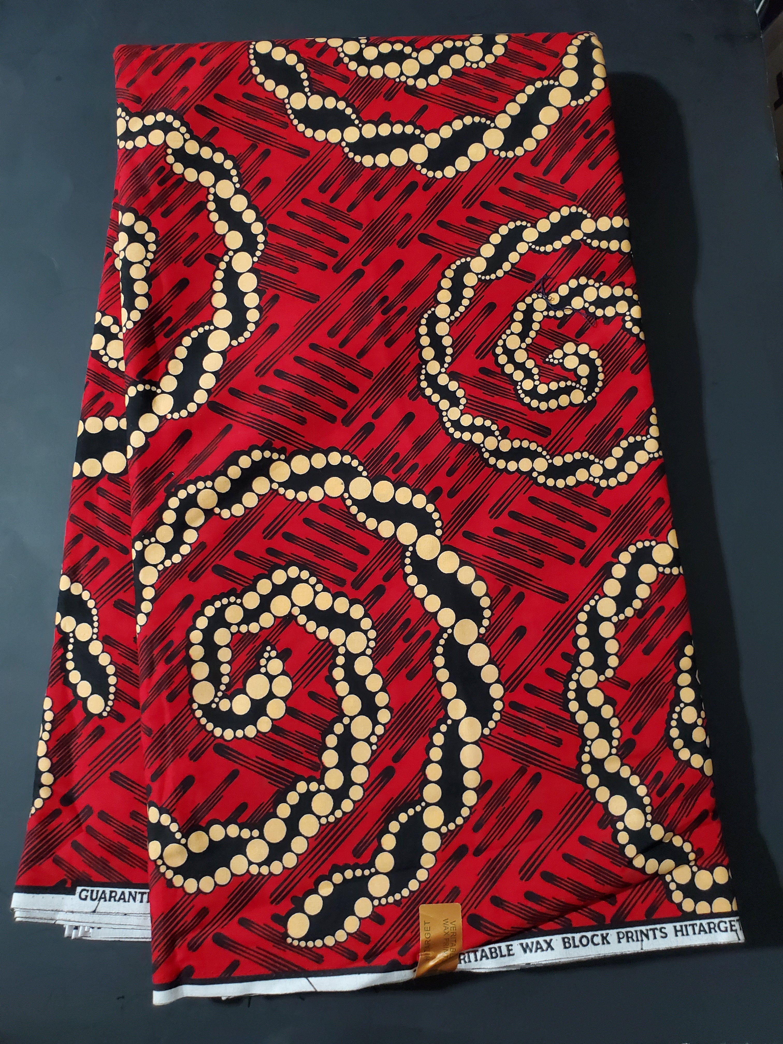 Red African Ankara Fabric Afrique Clothing Store
