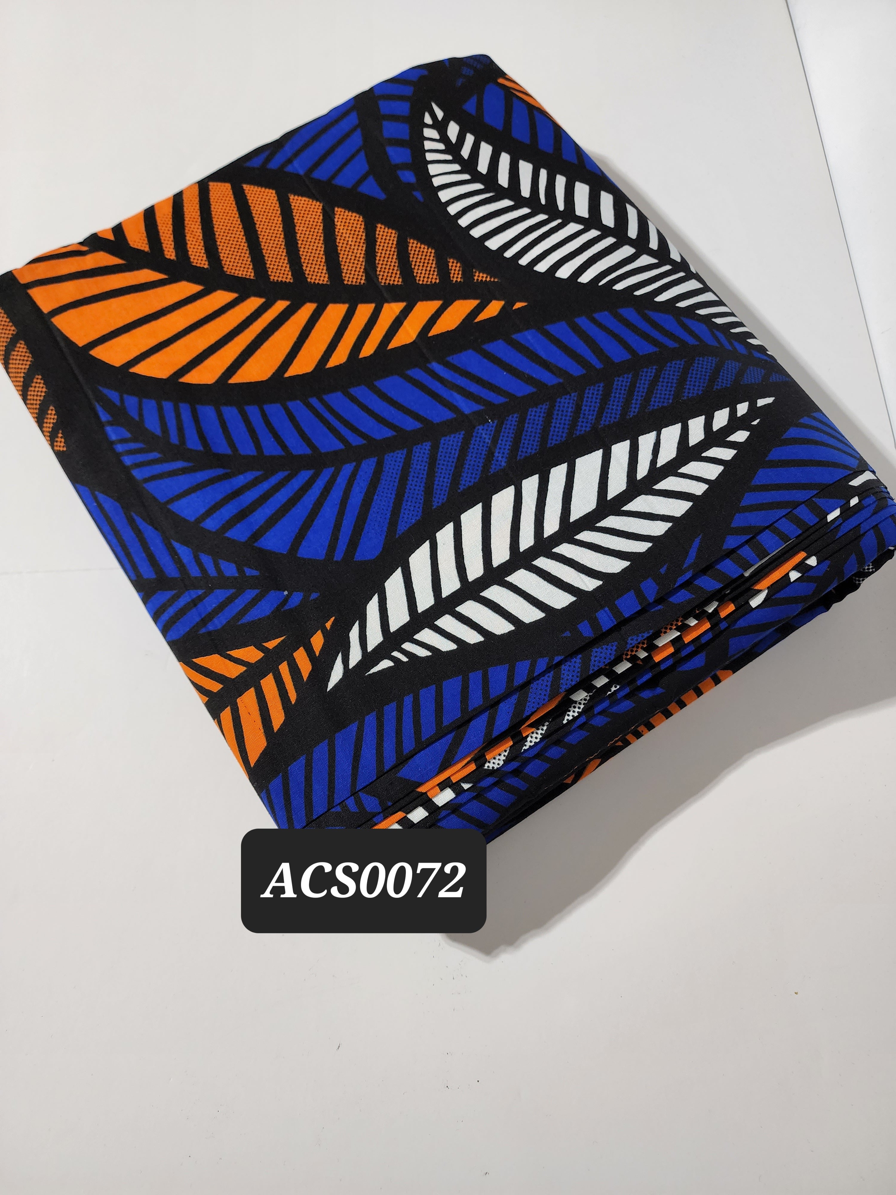 Blue and Orange Ankara Print Fabric, ACS0072 – Afrique Clothing store