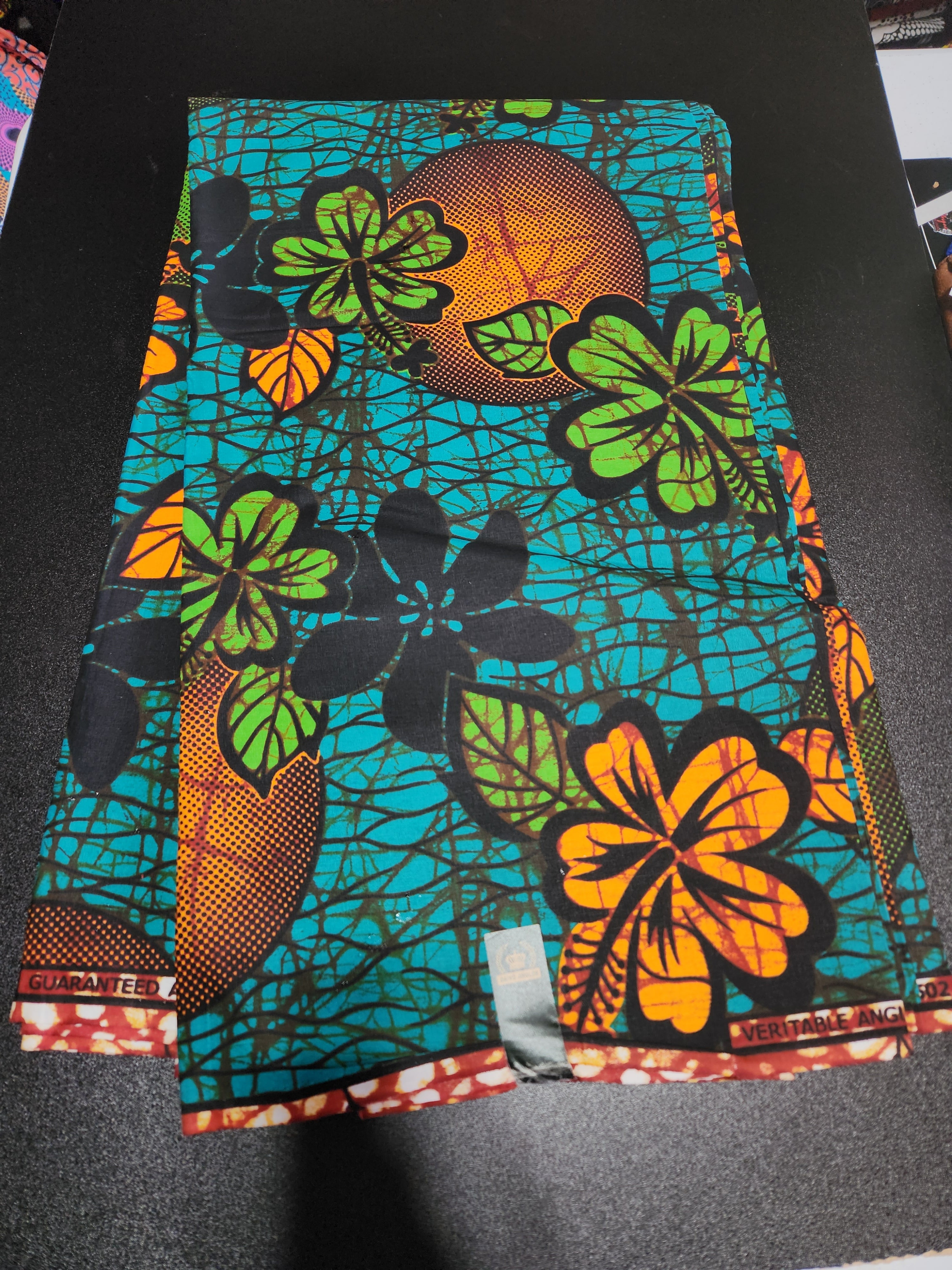Green and Orange Ankara Print Fabric – Afrique Clothing store