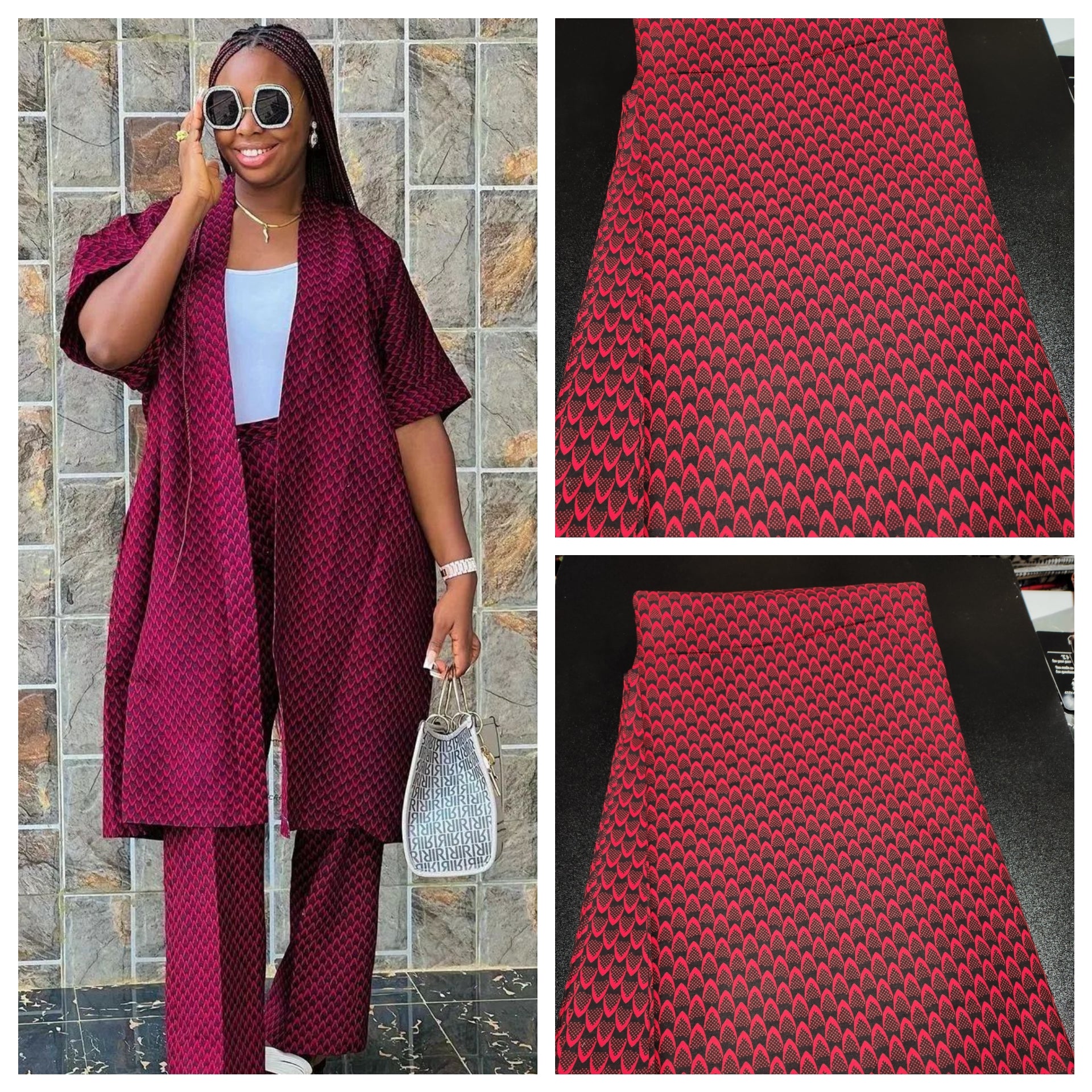 Red Ankara Print Fabric – Afrique Clothing store